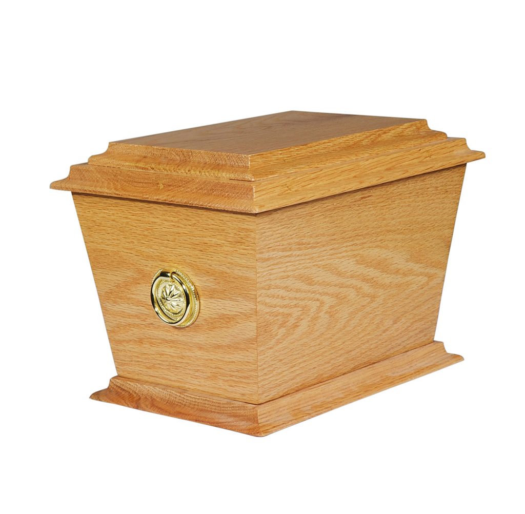 Wooden Oak 200 Casket Urn | Wathall's Funeral Directors